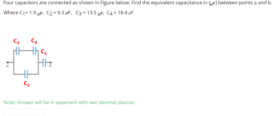 Solved Four capacitors are connected as shown in Figure | Chegg.com