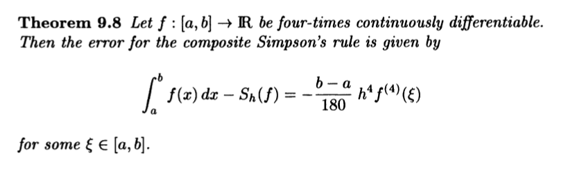 Solved 9.2 Show that the error for the composite Simpson's | Chegg.com