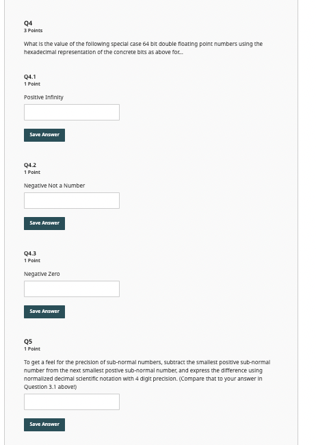 Solved Q4 3 Points What is the value of the following | Chegg.com
