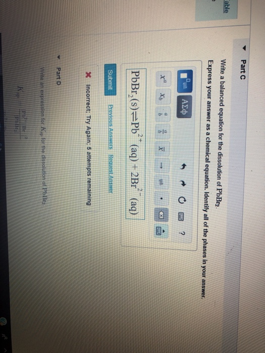 Solved Part C Constants I Periodic Table Write balanced | Chegg.com