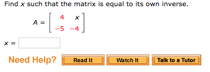 Solved Find x such that the matrix is singular. A= x = Need | Chegg.com