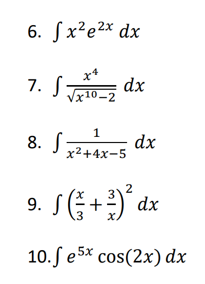 Solved Solve using integration techniques, including the | Chegg.com