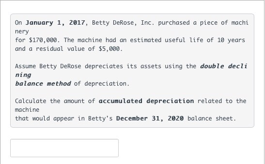 Solved On January 1, 2017, Betty DeRose, Inc. purchased a | Chegg.com