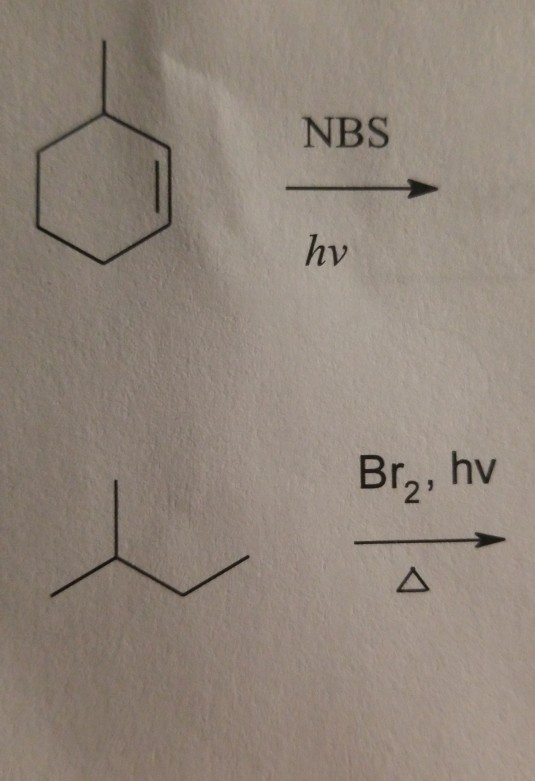 Solved draw the structure of the MAJOR MONOHALOGENATED | Chegg.com