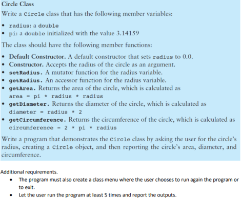 Solved FIX THIS PROGRAM TO HAVE THE CLASS | Chegg.com
