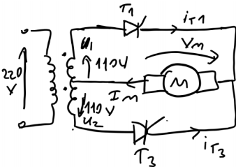 Q2. A DC motor is fed by the two-phase half-wave | Chegg.com