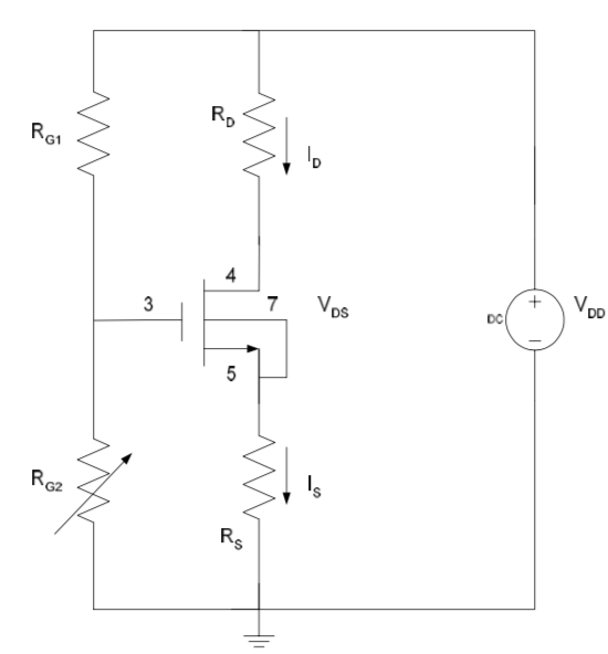 Solved RG1=120kΩ, RS=5.1kΩ and RD=3.3kΩ and VDD=15V, VG | Chegg.com