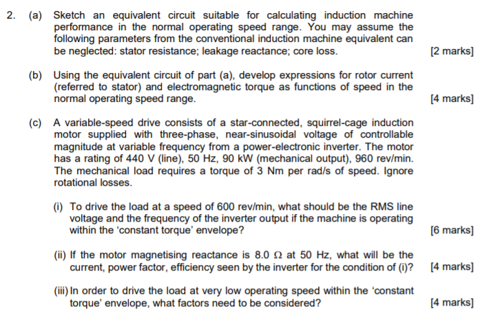 Solved [2 marks] 2. (a) Sketch an equivalent circuit | Chegg.com