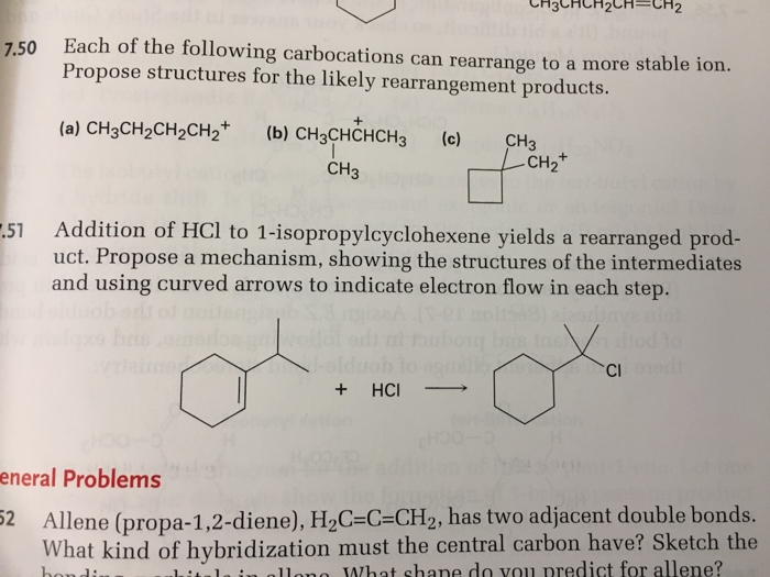 Solved Each of the following carbocations can rearrange to a | Chegg.com