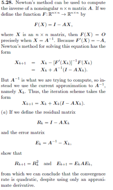 Solved IN MATLAB PLS 5.28. Newton's method can be used to | Chegg.com