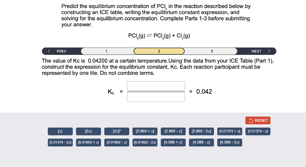 Solved Predict the equilibrium concentration of PCl5 in the | Chegg.com