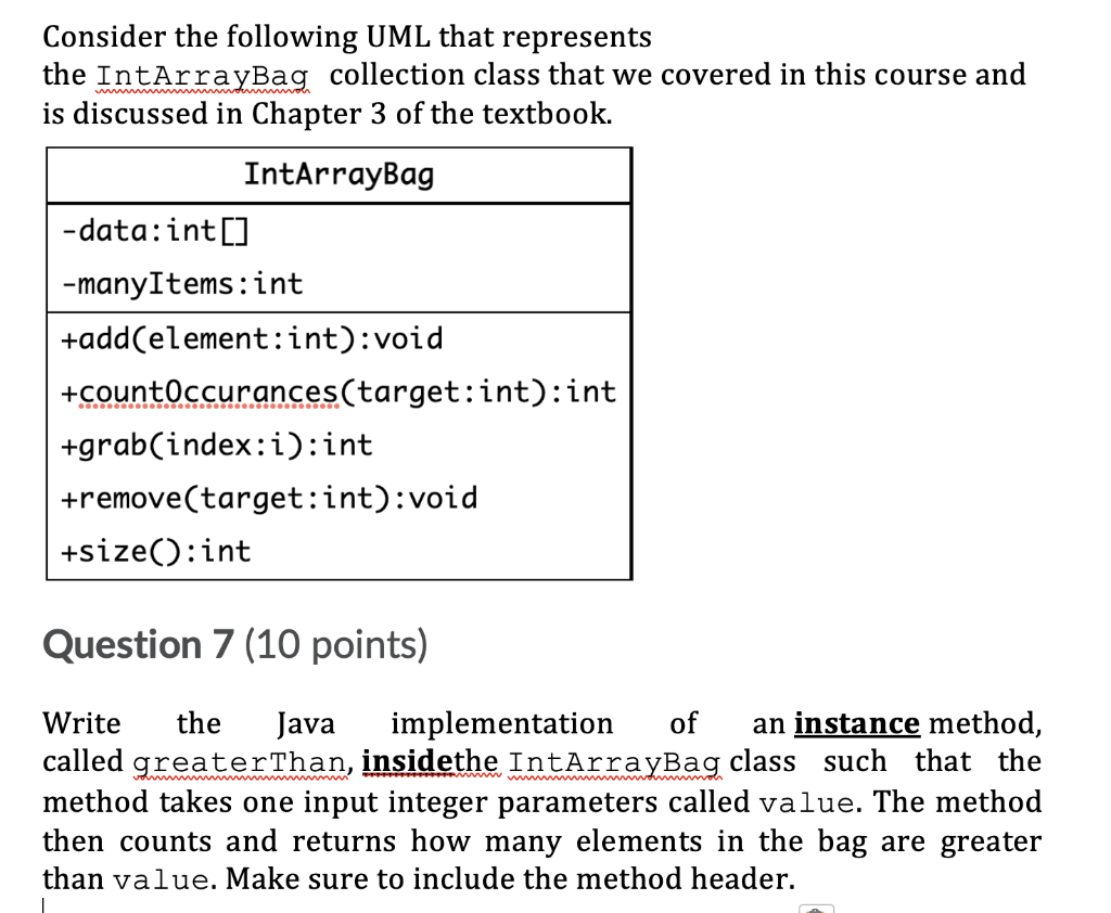 Solved Consider the following UML that represents the | Chegg.com