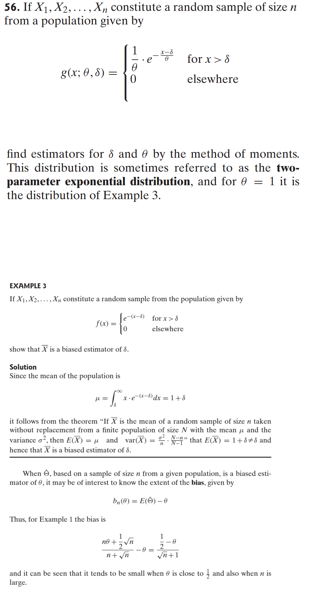 Solved 56. If X1,X2,…,Xn constitute a random sample of size | Chegg.com