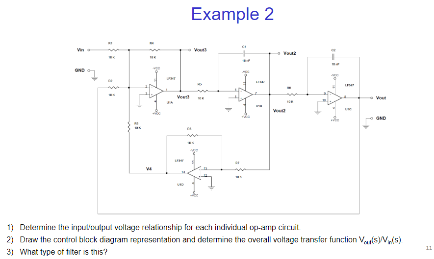 Example 2 Vinow Vout3 Vout2 Vout3 10K Vout Vout2 GND | Chegg.com