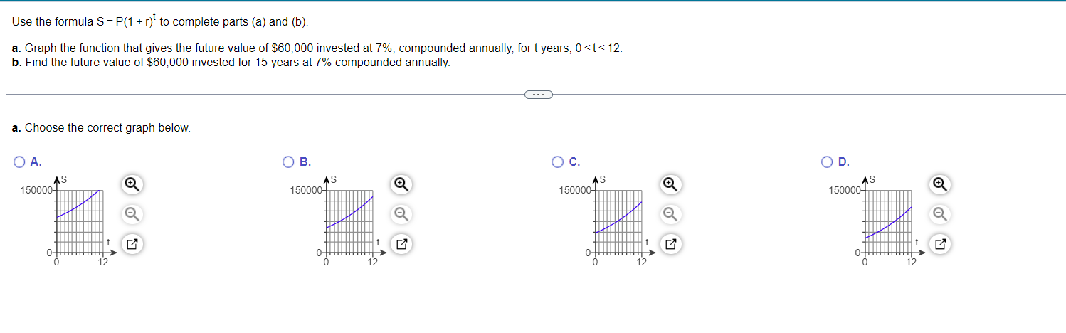 Solved Use the formula S=P(1+r)t ﻿to complete parts (a) ﻿and | Chegg.com