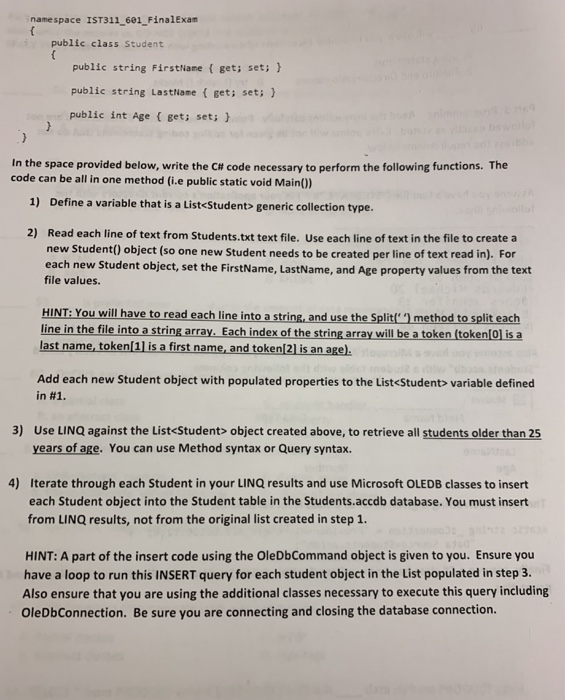 amming Read the instructions carefully. Points will | Chegg.com