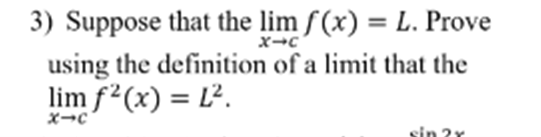Solved Suppose that the limx→cf(x)=L. Prove using the | Chegg.com