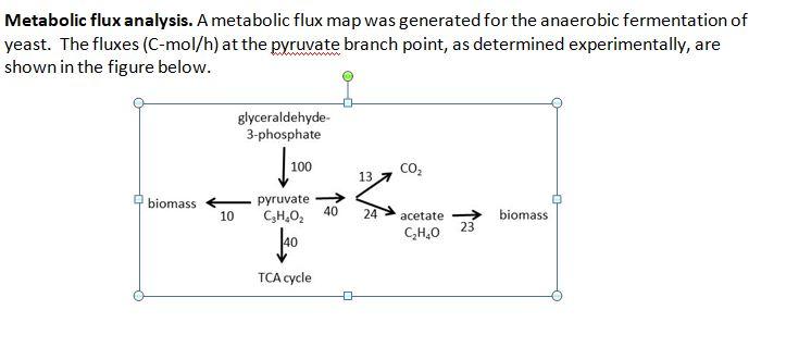 Solved Metabolic flux analysis. A metabolic flux map was | Chegg.com