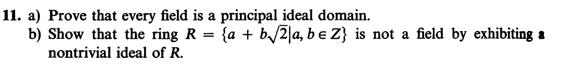 Solved Course: Rings & Ideals. Chapter: Integral Domains & | Chegg.com