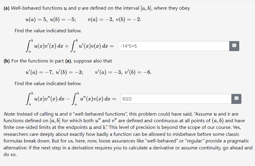 Solved (a) Well-behaved functions u and v are defined on the | Chegg.com
