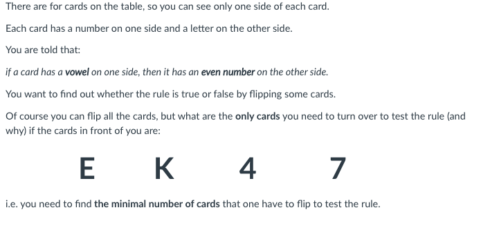Solved There are for cards on the table, so you can see only | Chegg.com