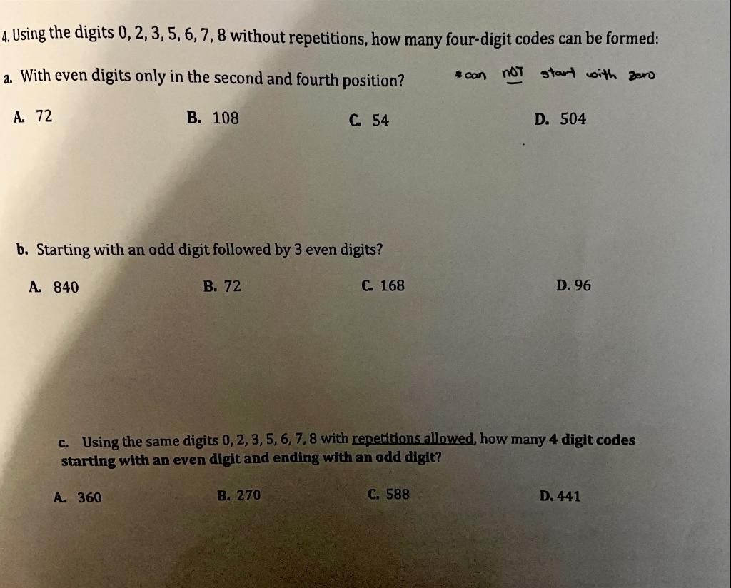 Solved 4sing the digits 0,2,3,5,6,7,8 without repetitions, | Chegg.com