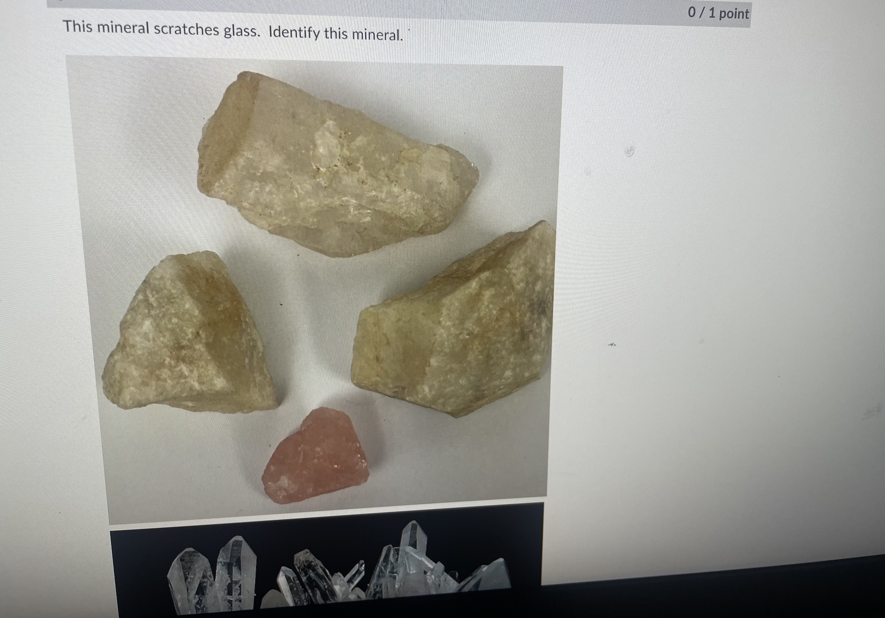 Solved This mineral scratches glass. Identify this | Chegg.com
