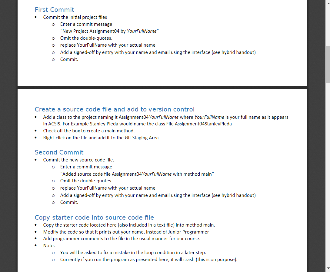 Solved Instructions This Assignment Focuses On Using The Git