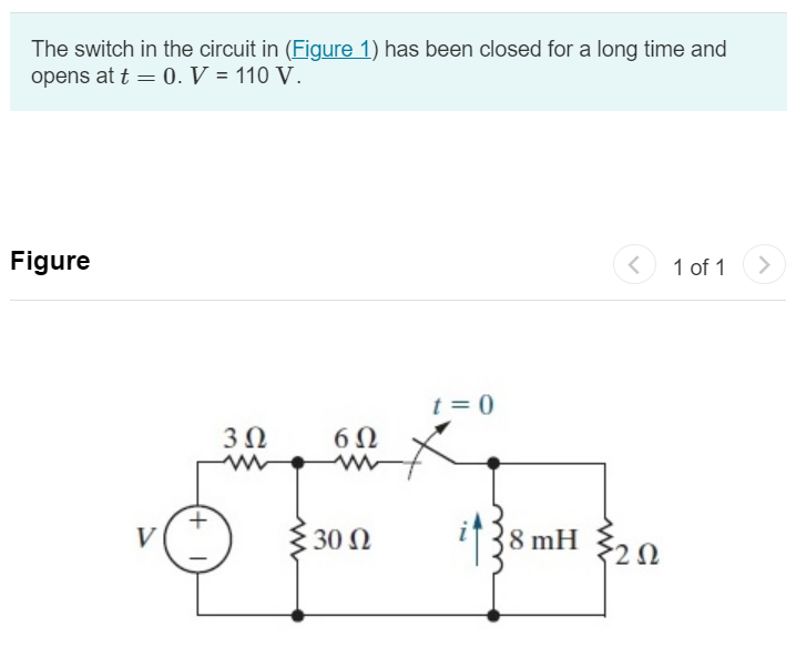 Solved Calculate the initial value of i Calculate the | Chegg.com
