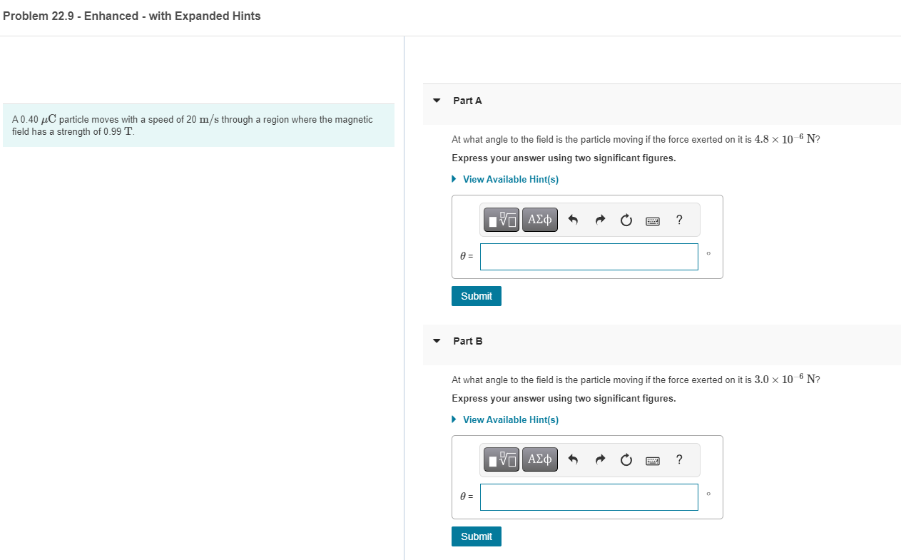 Solved Problem 22.9 - Enhanced - with Expanded Hints A | Chegg.com
