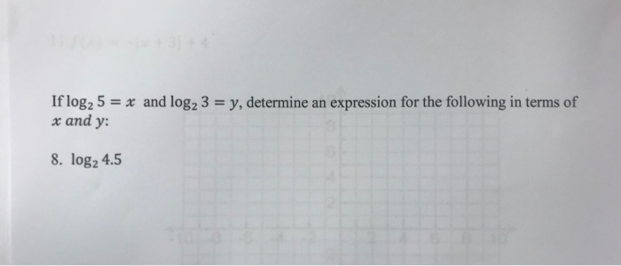 Solved If log2 5 -x and log2 3-y, determine an expression | Chegg.com