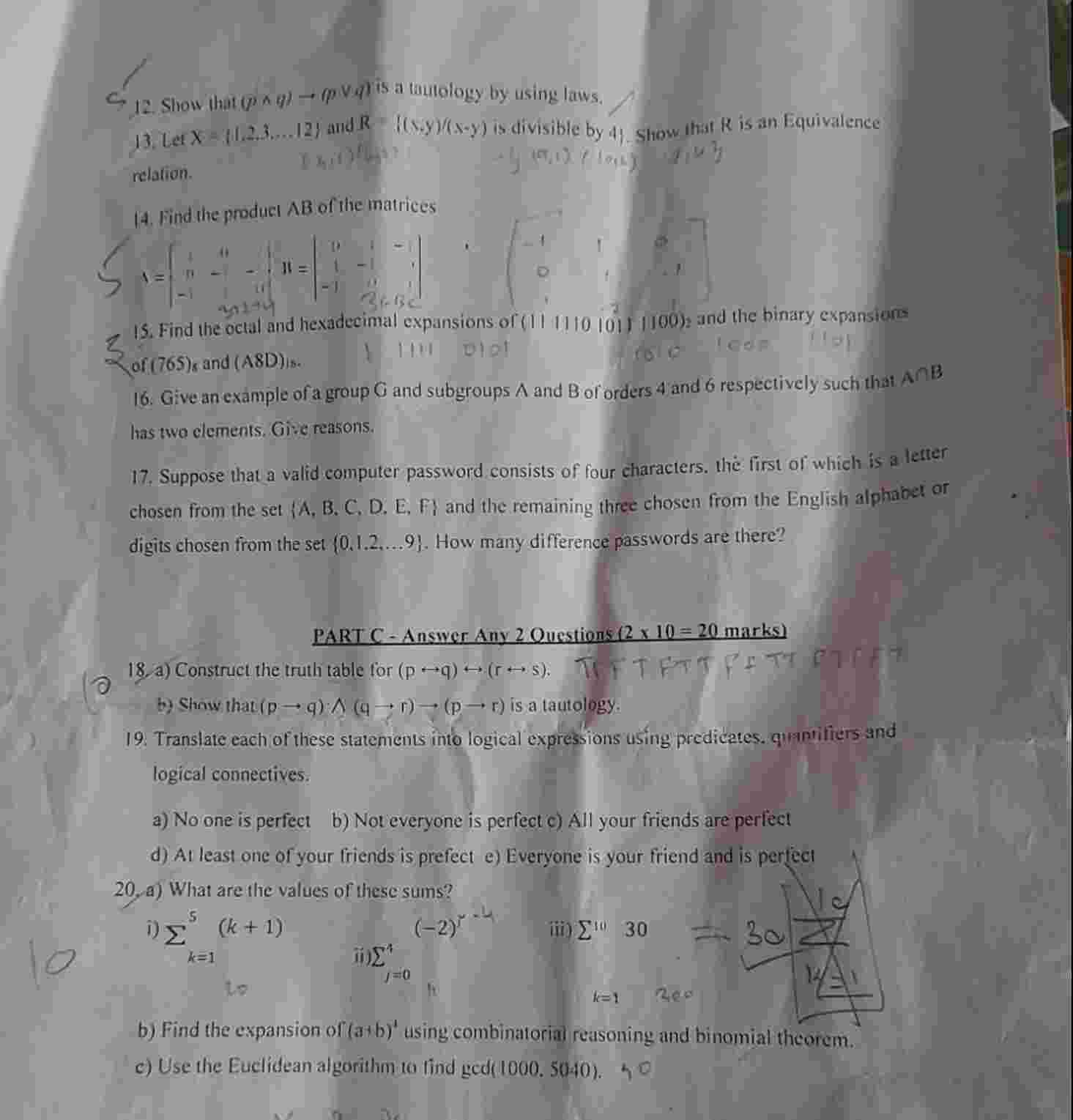 Solved by an EXPERT Show that (p??q)→(pvv*q) is ﻿a thutology by ﻿using | Chegg.com