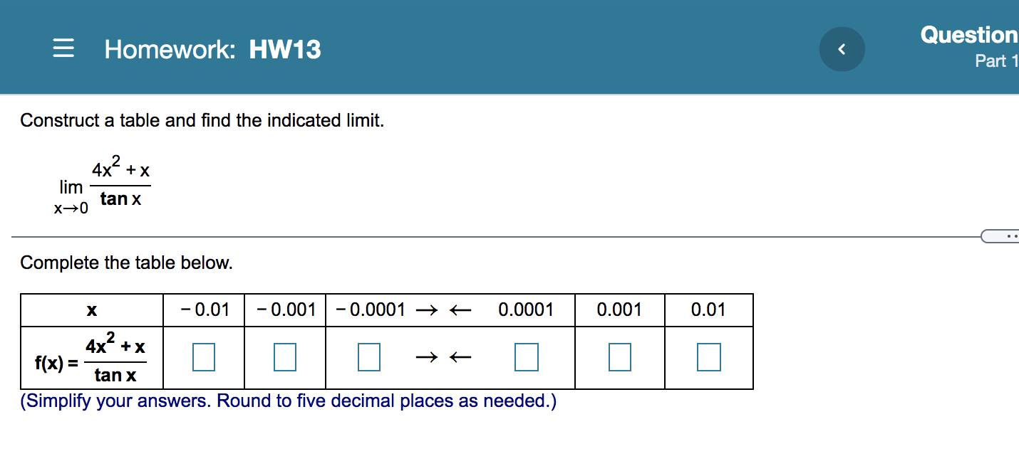 Solved Construct a table and find the indicated limit. X-3 | Chegg.com