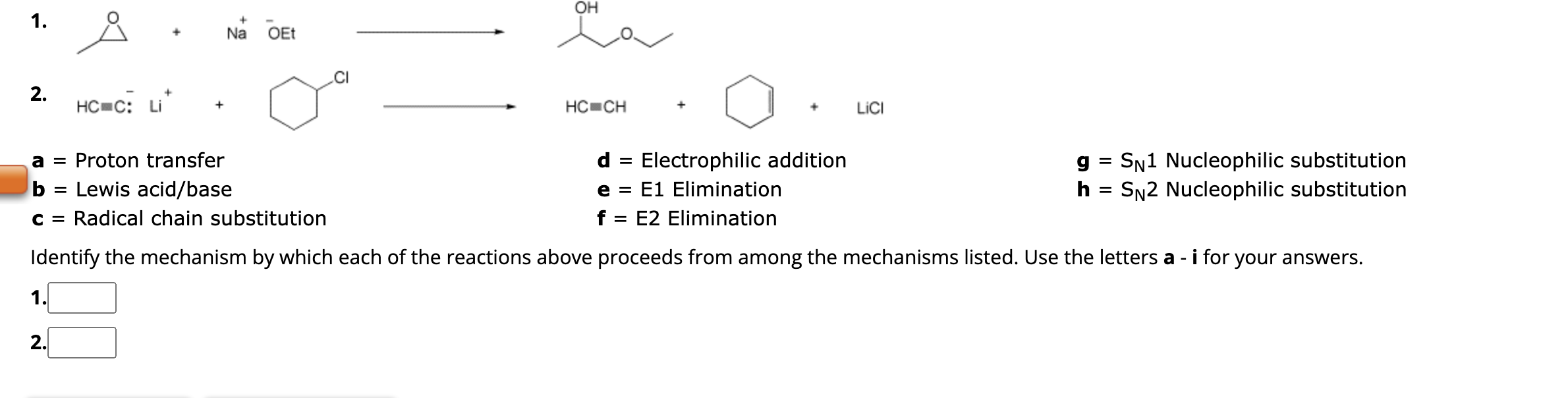 Solved a= ﻿Proton transferb= ﻿Lewis acid/basec = ﻿Radical | Chegg.com