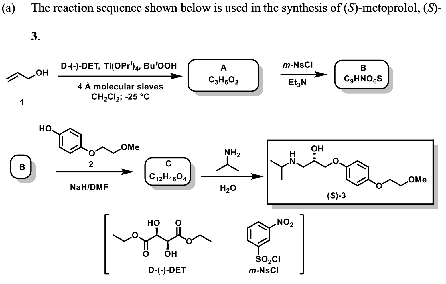 Solved (a) The reaction sequence shown below is used in the | Chegg.com