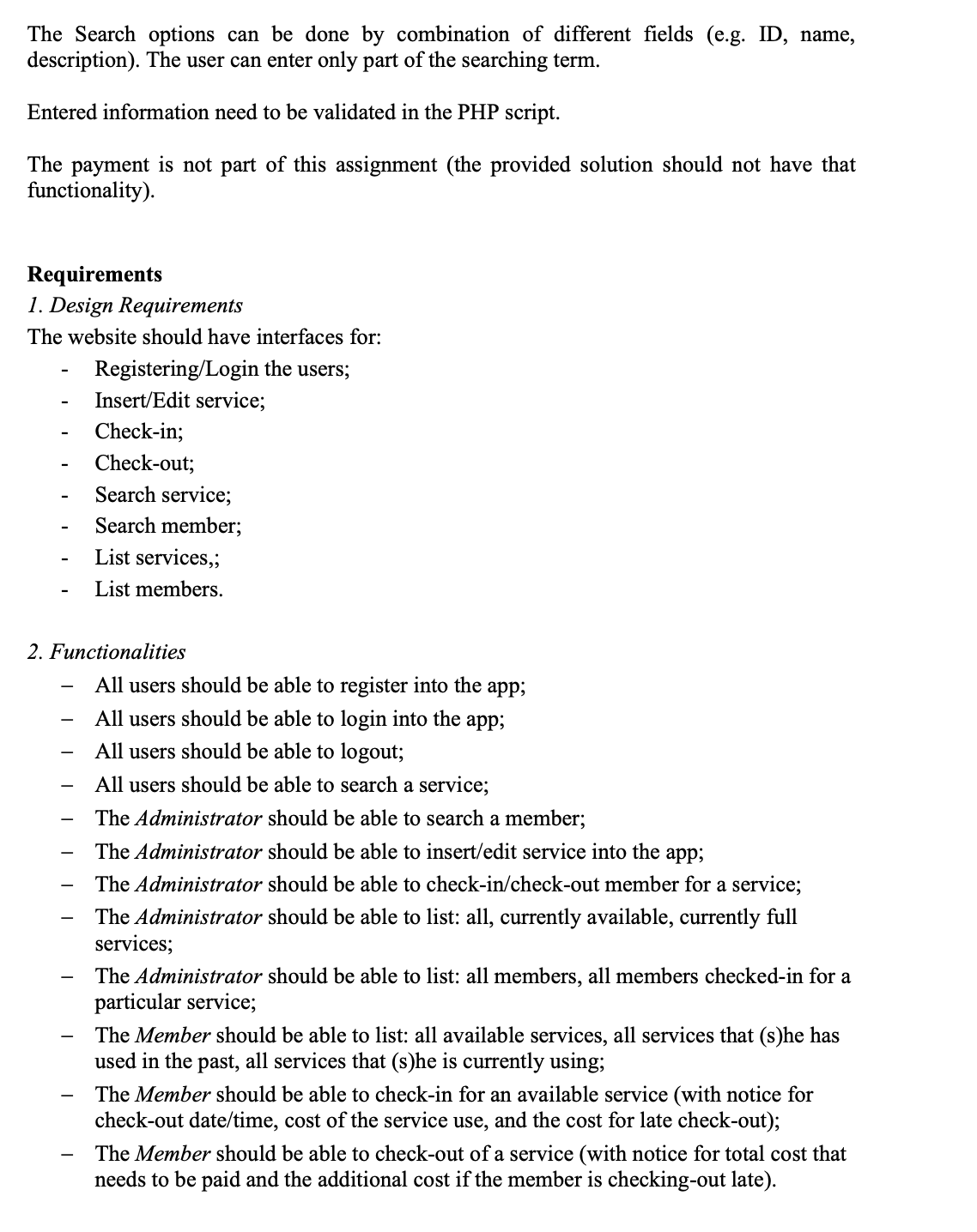 Solved please help me with the create a website with the | Chegg.com