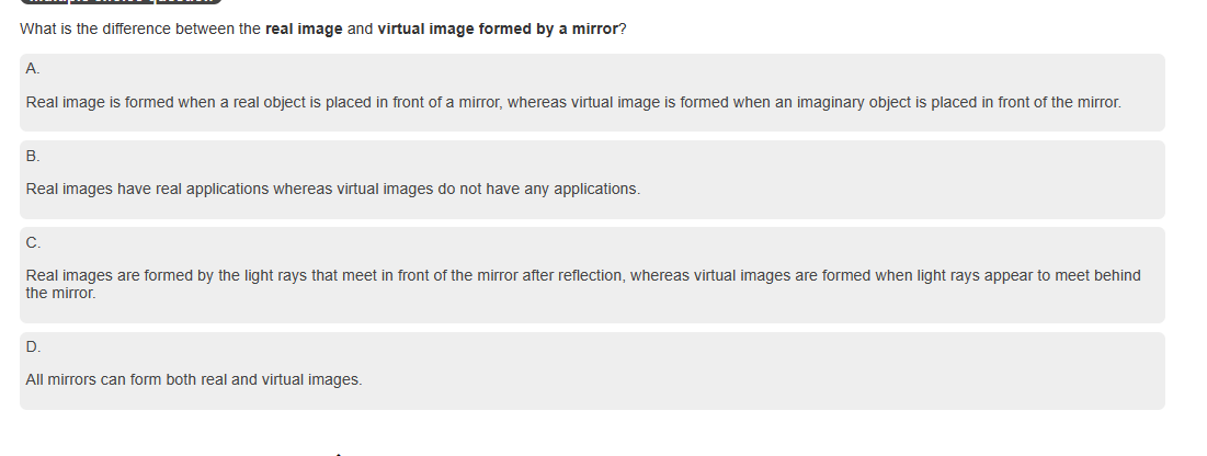 Solved What is the difference between the real image and | Chegg.com