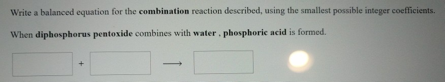Solved Write a balanced equation for the combination | Chegg.com