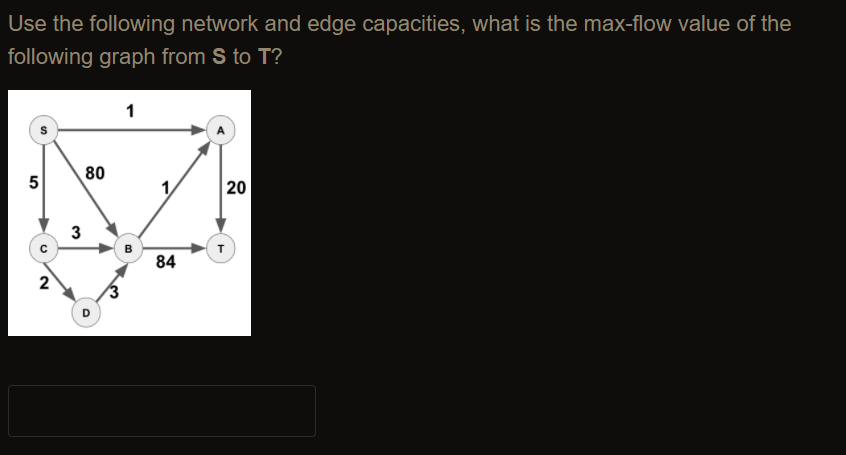 Solved Use the following network and edge capacities, what | Chegg.com
