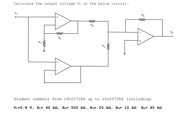 Solved Calculate the output voltage V0 in the below circuit. | Chegg.com