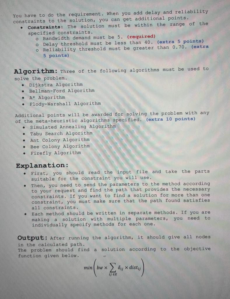 Solved Notes - The project will be done individually or in a | Chegg.com