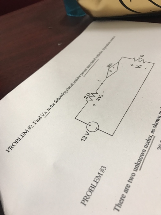 Solved Find Vx in the following circuit and the power | Chegg.com Solved Find Vx in the following circuit and the power | Chegg.com