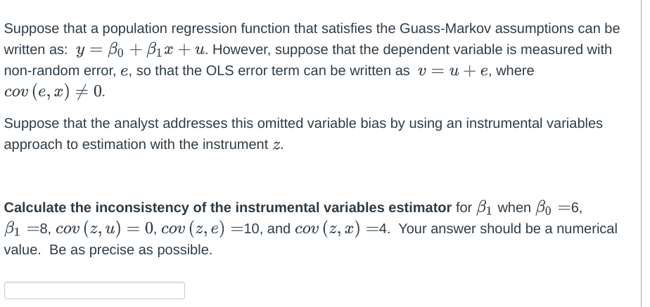 Solved Suppose that a population regression function that | Chegg.com