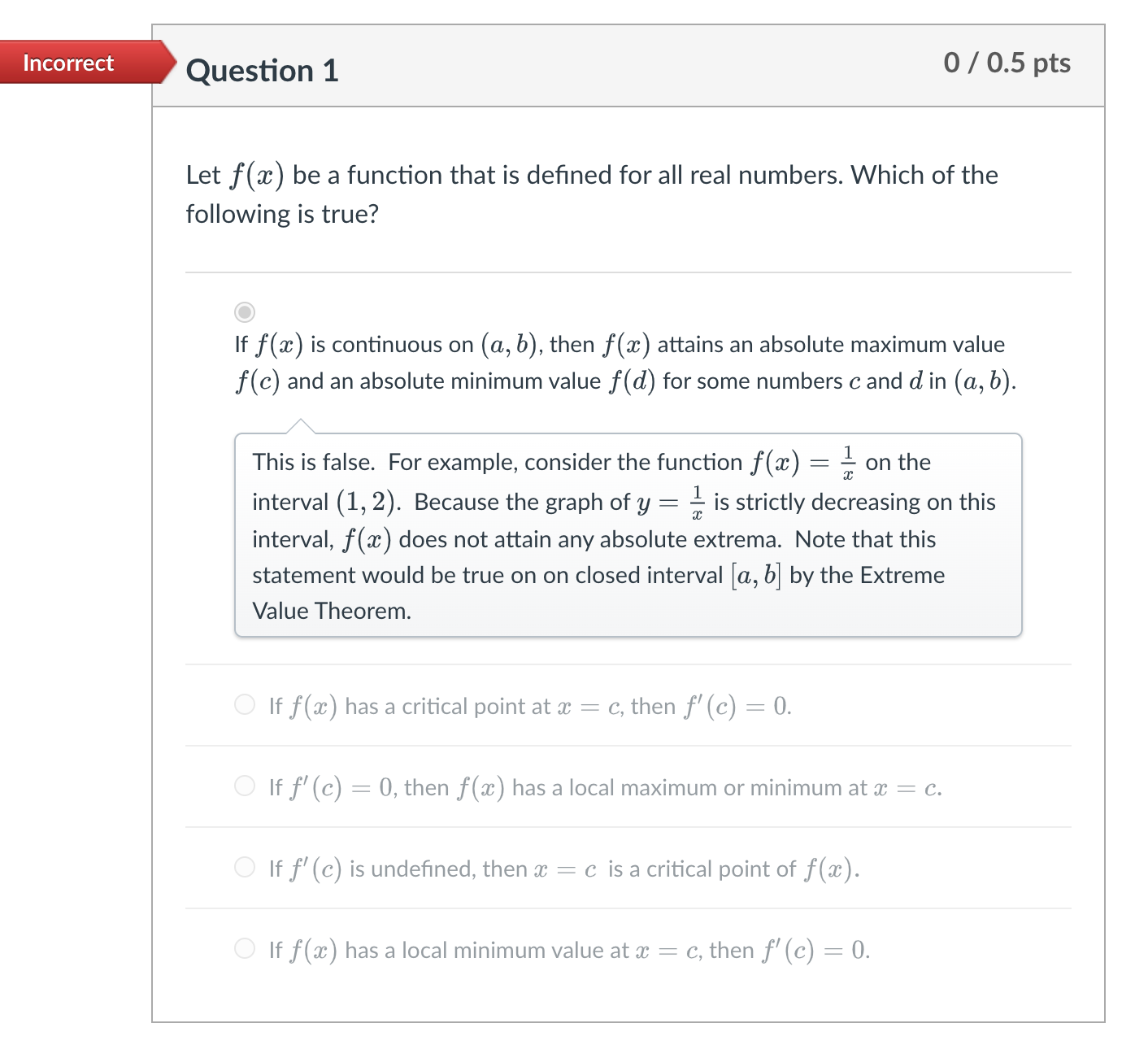 Solved Question 1: Only one answer is true, not allowed to | Chegg.com