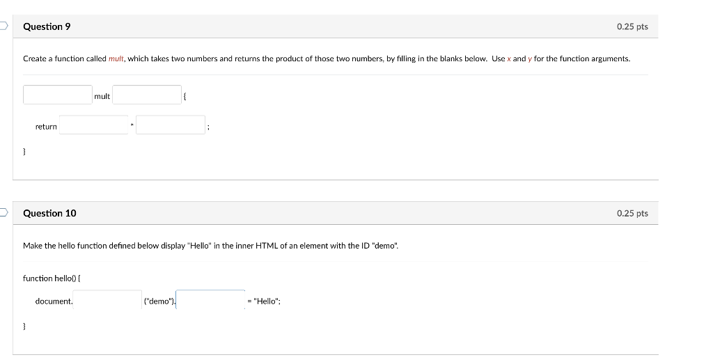 Solved > D Question 9 0.25 pts Create a function called | Chegg.com