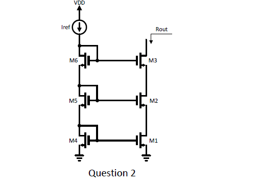 Solved Find the output resistance (Rout) ﻿of the cascode | Chegg.com