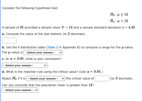 Solved Consider the following hypothesis test: Ho: 4