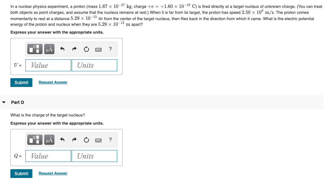 Solved In a nuclear physics experiment, a proton (mass 1.67 | Chegg.com