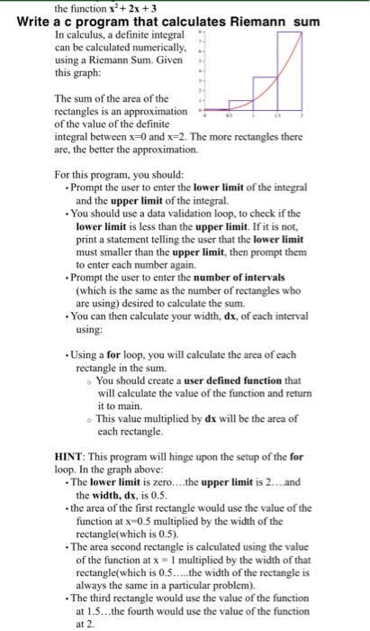 Solved the function x2x 3 Write a c program that calculates | Chegg.com