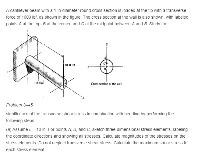 Solved *********Please sketch the three dimensional stress | Chegg.com